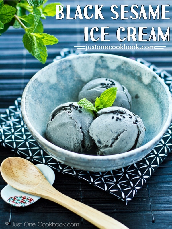 Black Sesame Ice Cream 黒ゴマのアイスクリーム • Just One Cookbook