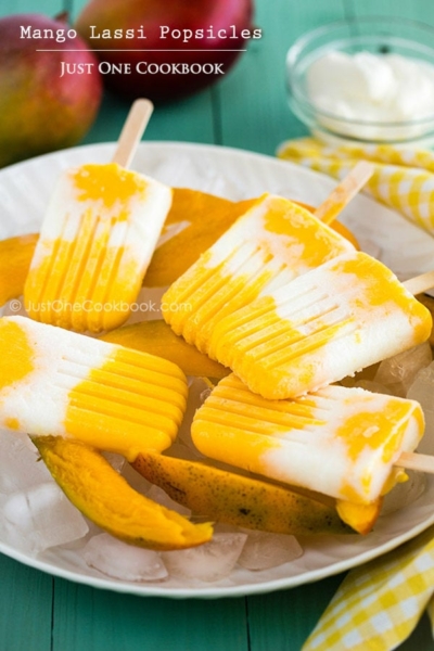 Mango Lassi Popsicles • Just One Cookbook