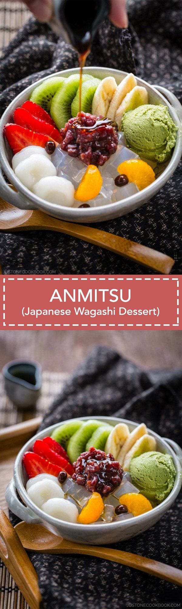 Anmitsu フルーツ白玉クリームあんみつ • Just One Cookbook
