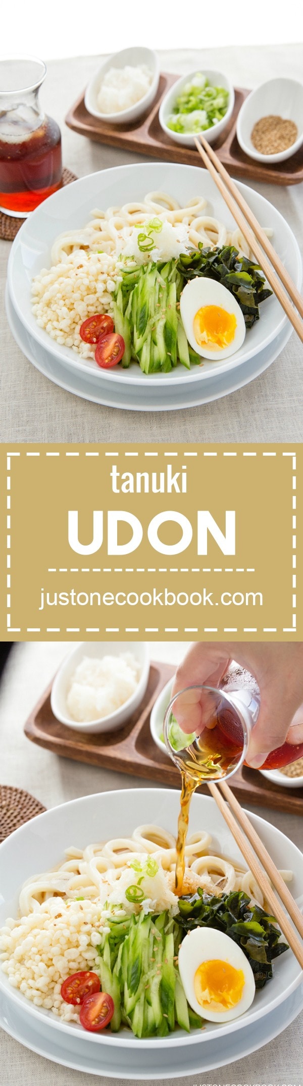 Cold Tanuki Udon 冷やしたぬきうどん • Just One Cookbook