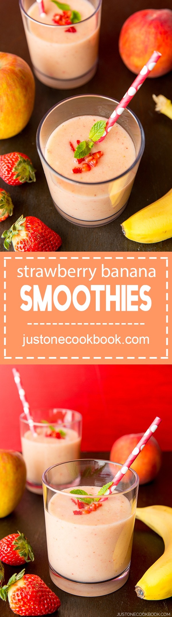 Strawberry Banana Smoothie (Video) • Just One Cookbook
