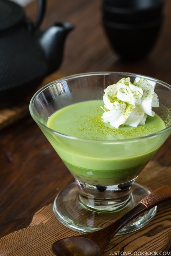 Green Tea Pudding 抹茶プリン • Just One Cookbook