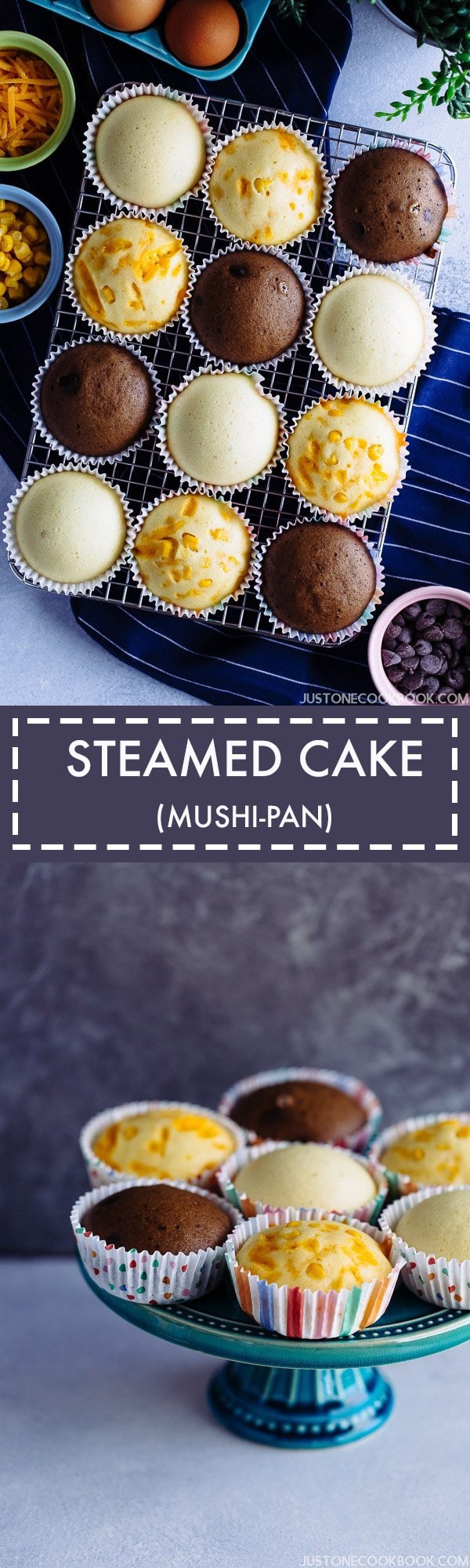 Steamed Cake (Mushi-pan) 蒸しパン • Just One Cookbook