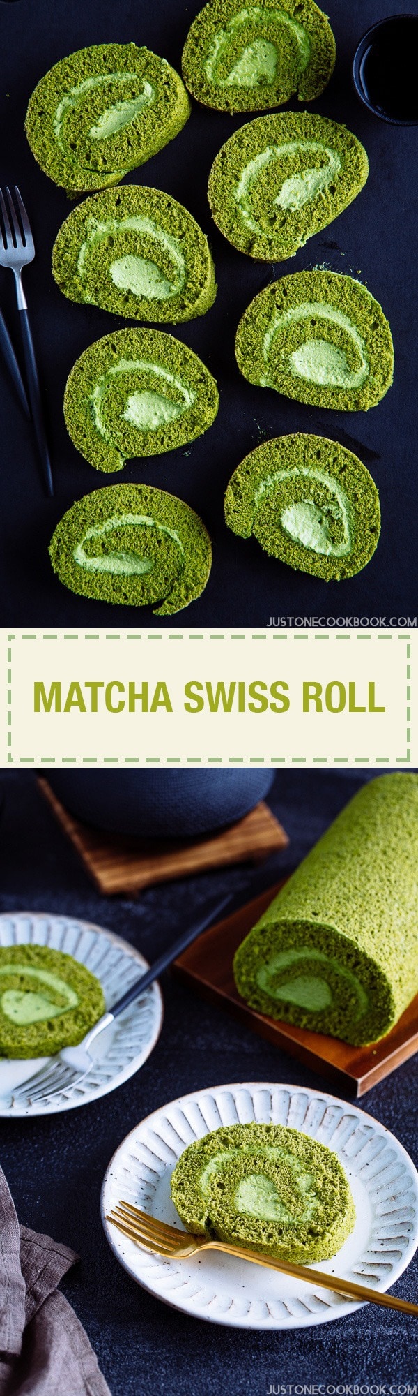 Matcha Swiss Roll (Video) 抹茶ロールケーキ • Just One Cookbook