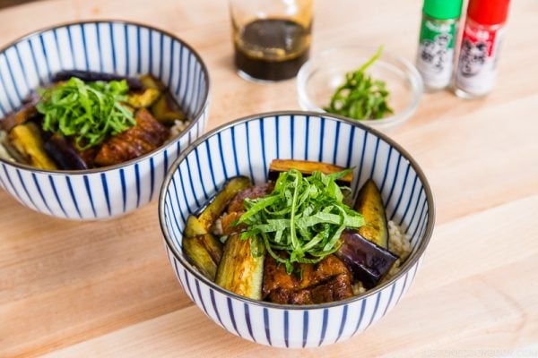 Eggplant Unagi Donburi 茄子と鰻の丼ぶり • Just One Cookbook