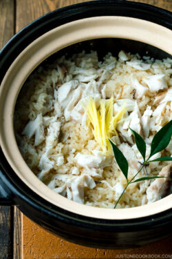 How to Make Tai Meshi with Leftover Baked Sea Bream 鯛飯 • Just One Cookbook