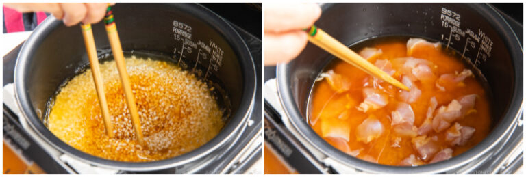 Japanese Sticky Rice with Chicken and Vegetables (Okowa) 五目おこわ • Just ...