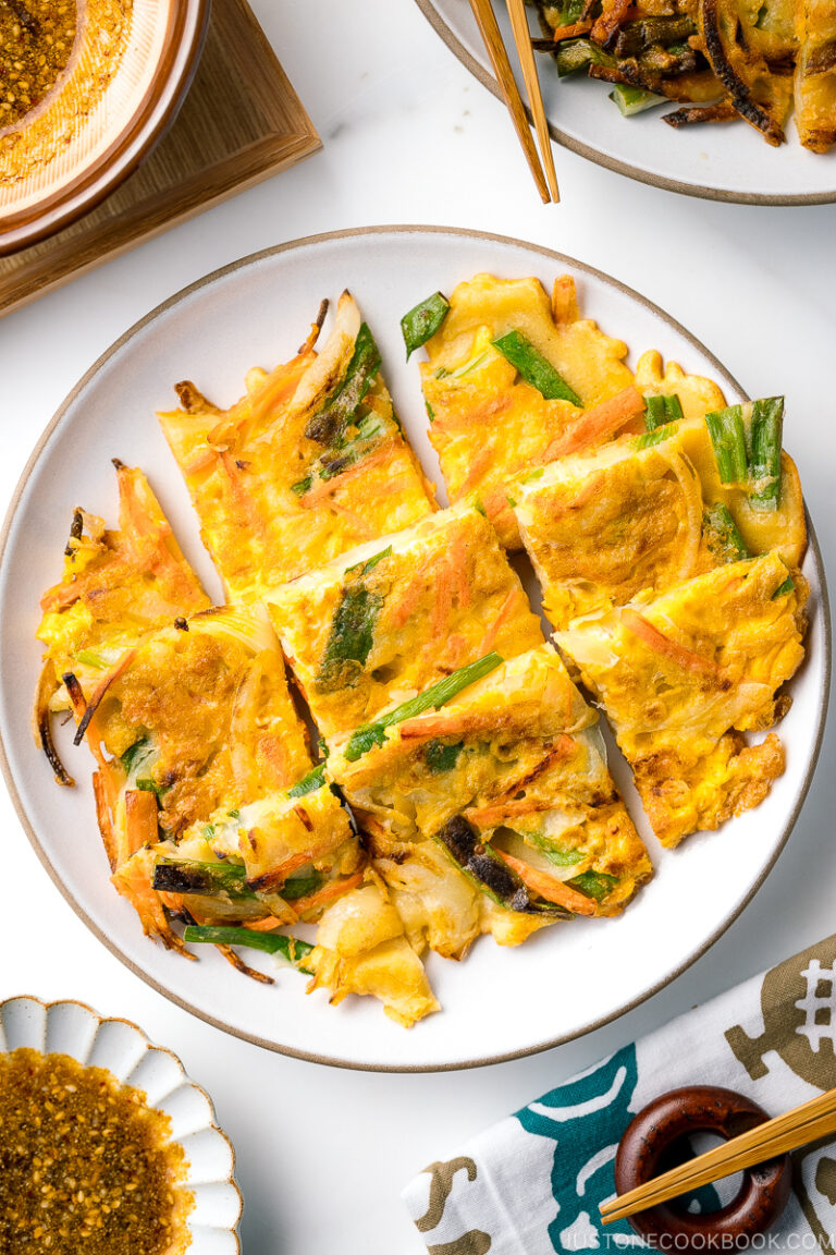 Gluten-Free Korean Veggie Pancake (Video) • Just One Cookbook