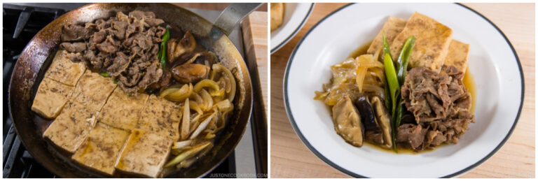 Simmered Beef and Tofu (Niku Dofu) 肉豆腐 • Just One Cookbook