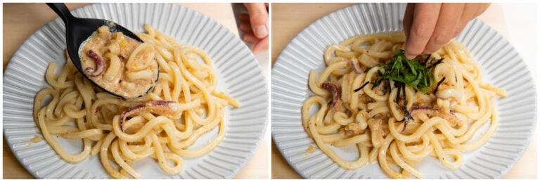 Mentaiko Udon (Spicy Cod Roe Udon) 明太子うどん • Just One Cookbook