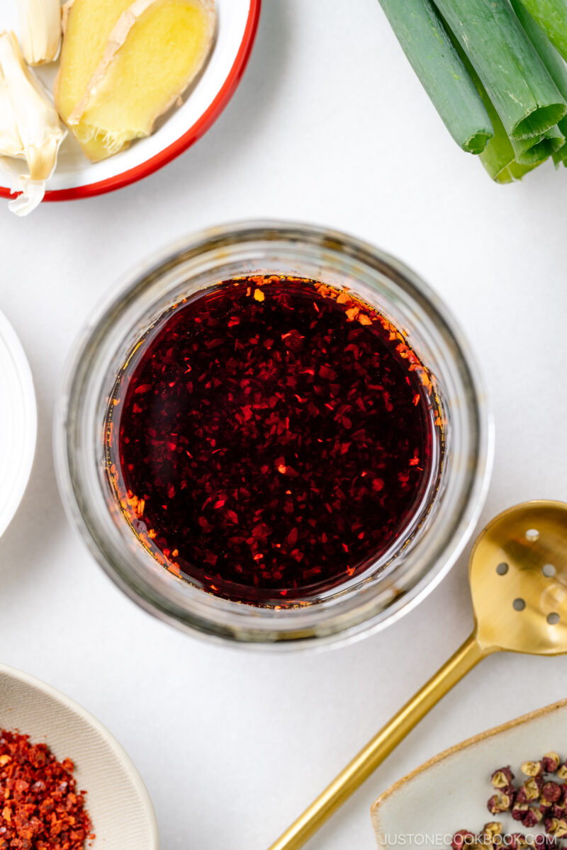 Homemade La-yu (Rayu Japanese Chili Oil) • Just One Cookbook