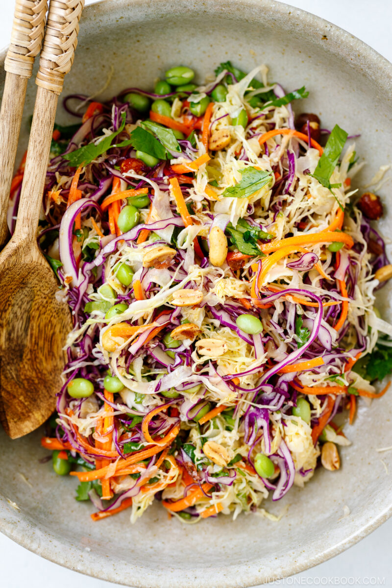 Asian Cabbage Salad with 3-Ingredient Miso Dressing • Just One Cookbook