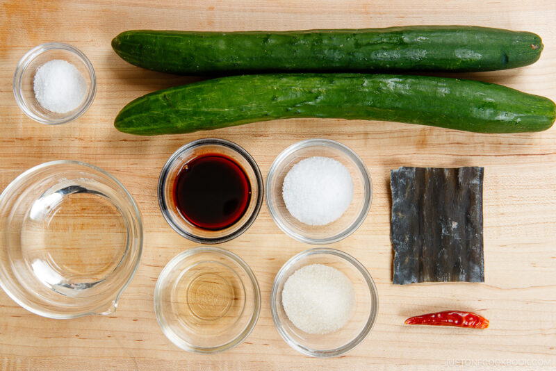 Japanese Pickled Cucumber on a Stick • Just One Cookbook