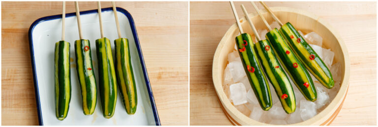 Japanese Pickled Cucumber on a Stick • Just One Cookbook