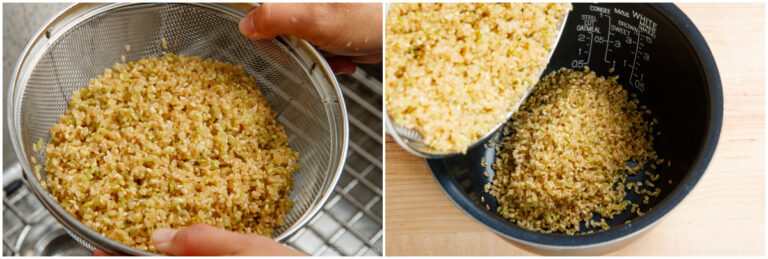 How to Cook Short-Grain Brown Rice in a Rice Cooker 玄米 • Just One Cookbook