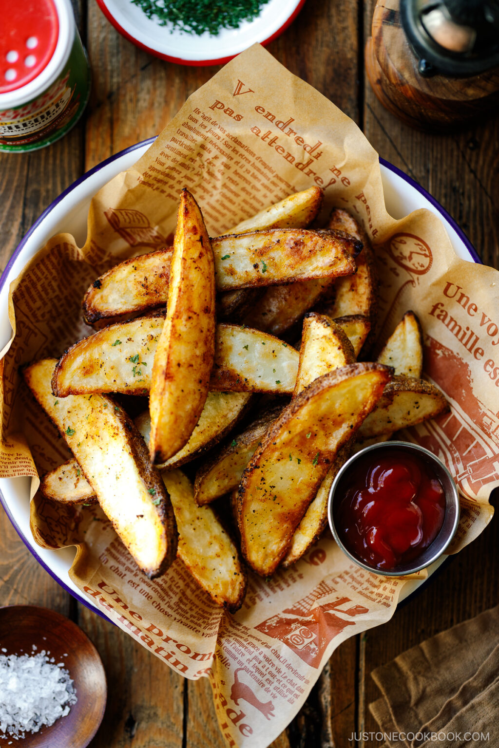 Crispy Baked Potato Wedges • Just One Cookbook