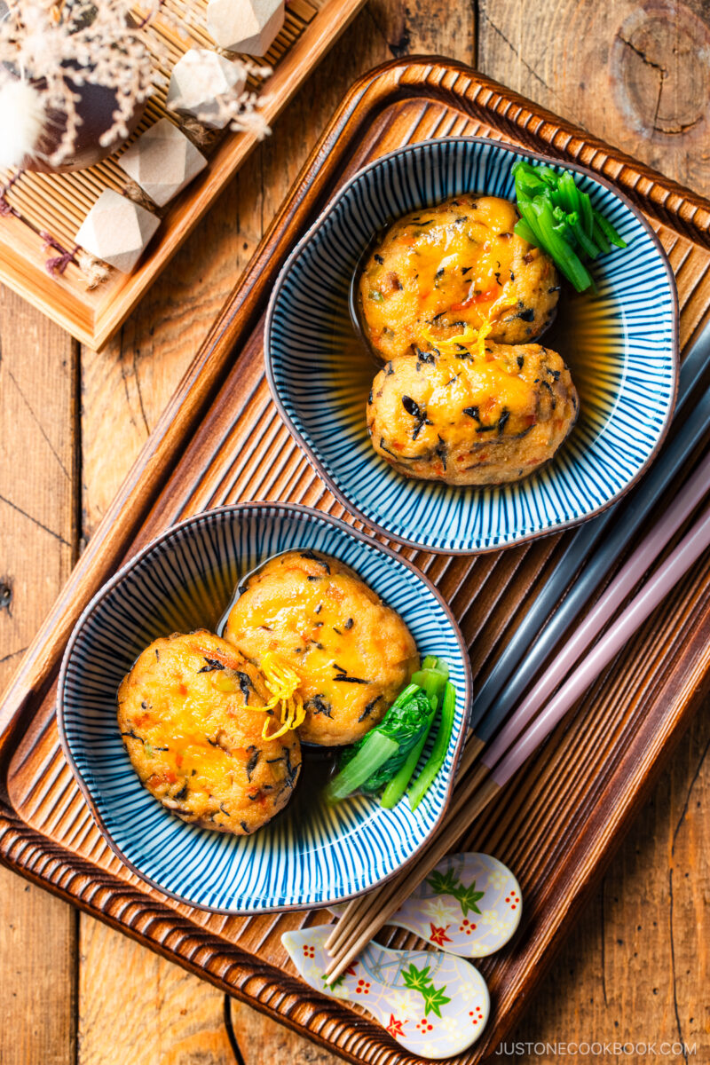 Simmered Ganmodoki がんもどきの含め煮 • Just One Cookbook