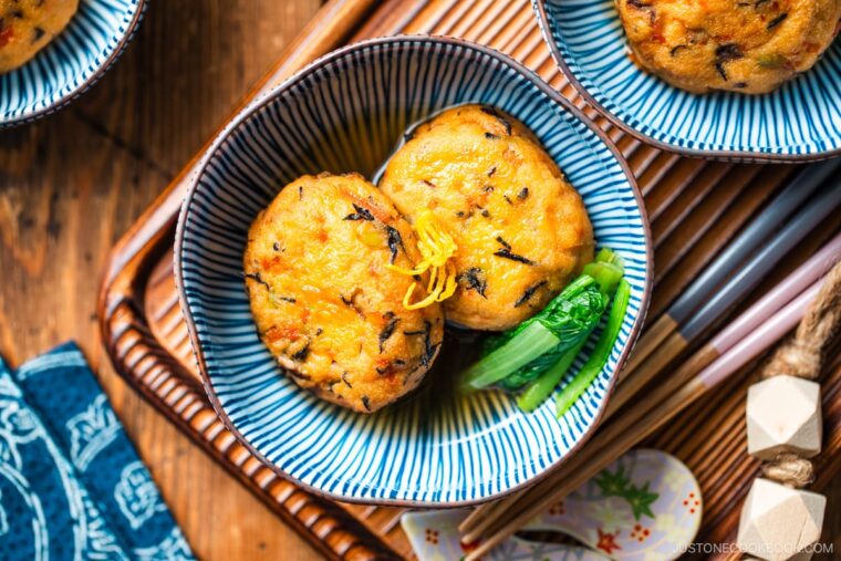 Simmered Ganmodoki がんもどきの含め煮 • Just One Cookbook