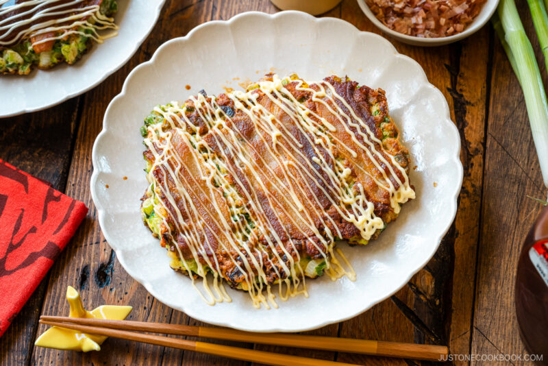 Negiyaki (Japanese Scallion Pancake) (Video) ねぎ焼き • Just One Cookbook