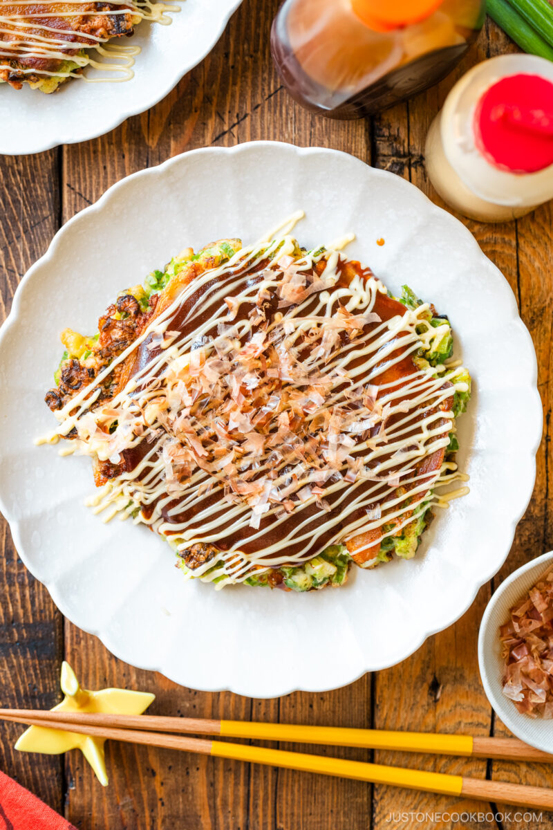 Negiyaki (Japanese Scallion Pancake) (Video) ねぎ焼き • Just One Cookbook