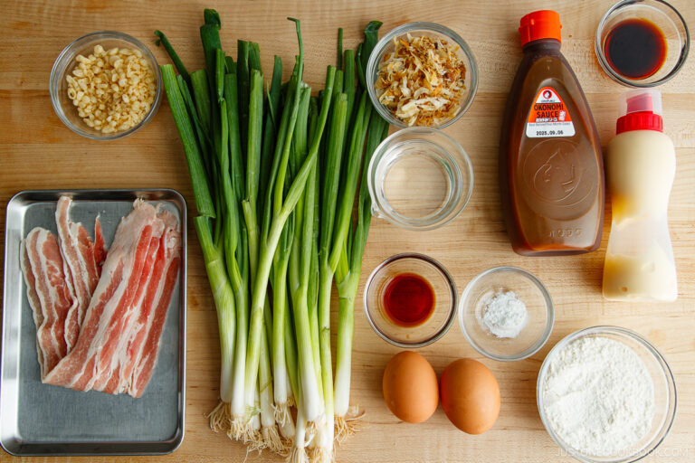 Negiyaki (Japanese Scallion Pancake) (Video) ねぎ焼き • Just One Cookbook