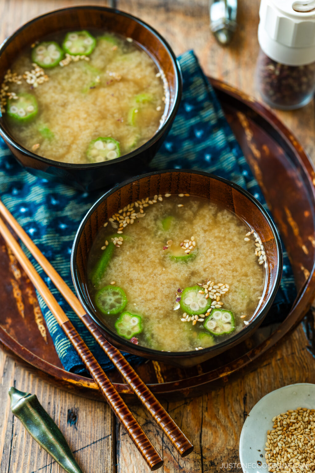 Natto Miso Soup with Okra 納豆とオクラの味噌汁 • Just One Cookbook