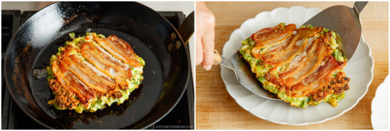 Negiyaki (Japanese Scallion Pancake) (Video) ねぎ焼き • Just One Cookbook