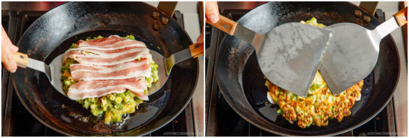 Negiyaki (Japanese Scallion Pancake) (Video) ねぎ焼き • Just One Cookbook