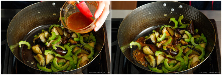 Stir-Fried Bitter Melon and Eggplant with Miso • Just One Cookbook