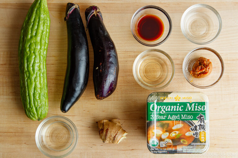 Stir-Fried Bitter Melon and Eggplant with Miso • Just One Cookbook