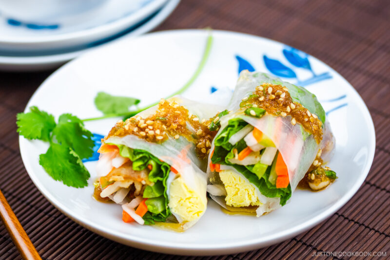 Pork Spring Rolls with Sesame Ponzu Sauce • Just One Cookbook