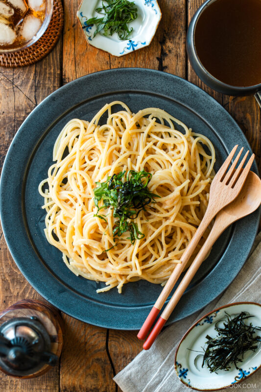 Easy Mentaiko Pasta (Video) • Just One Cookbook