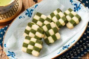Matcha Checkerboard Cookies 抹茶アイスボックスクッキー • Just One Cookbook