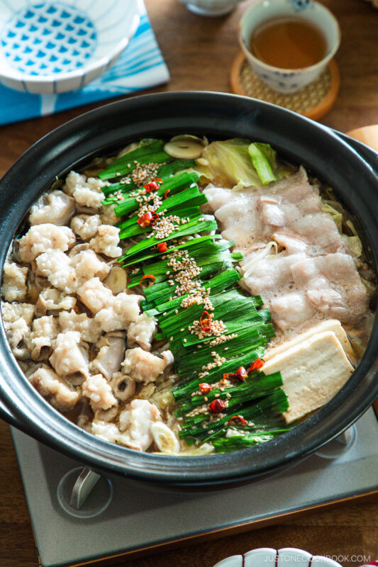 Motsunabe (Japanese Offal Hot Pot) もつ鍋 • Just One Cookbook