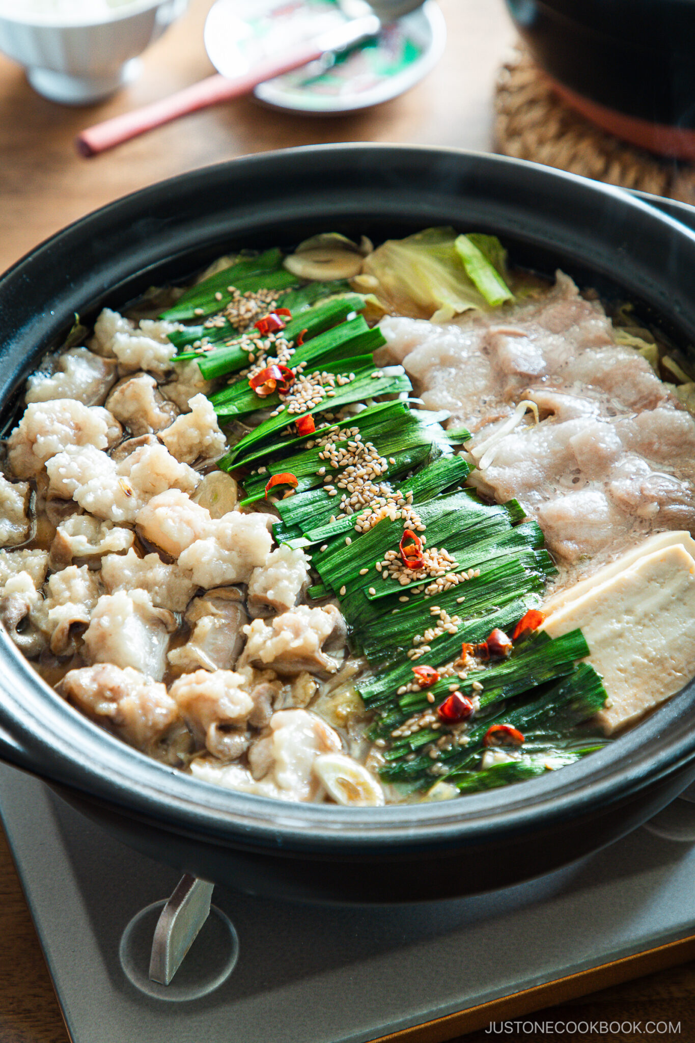 Motsunabe (Japanese Offal Hot Pot) もつ鍋 • Just One Cookbook
