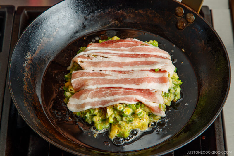 Negiyaki (Japanese Scallion Pancake) (Video) ねぎ焼き • Just One Cookbook